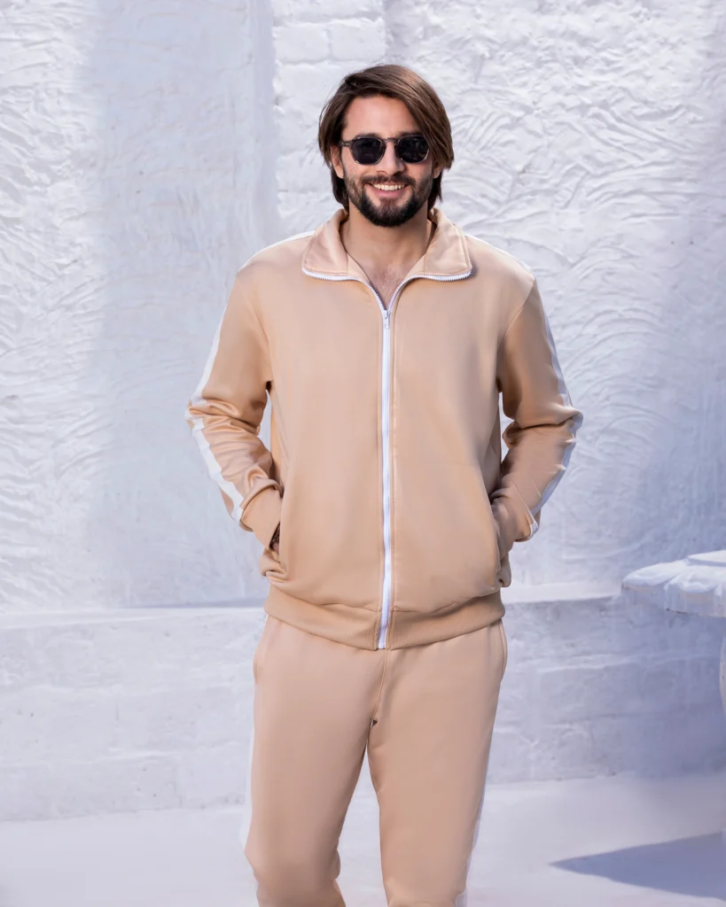 Men Jogging Track Suit Skin Peach - HamyMady